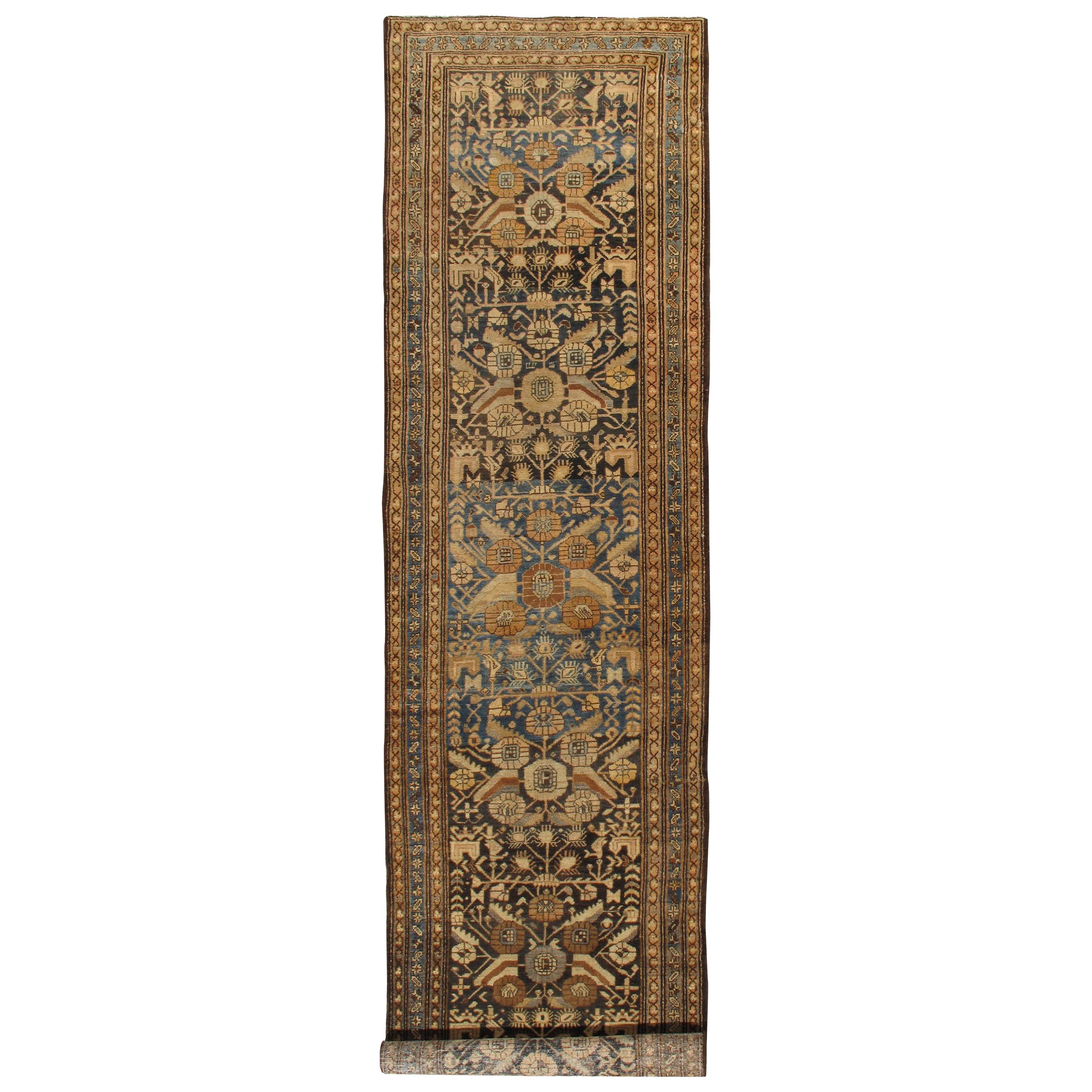 1910s Red Antique Persian Karabakh Runner Rug - 3'7" x 14'2" For Sale ...