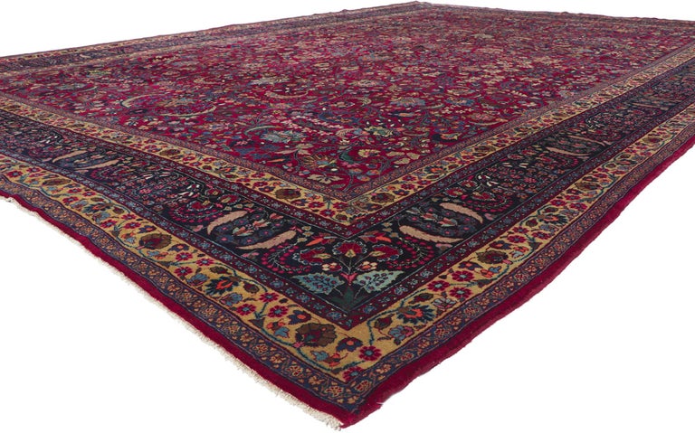 Antique Persian Mashhad Rug For Sale at 1stDibs