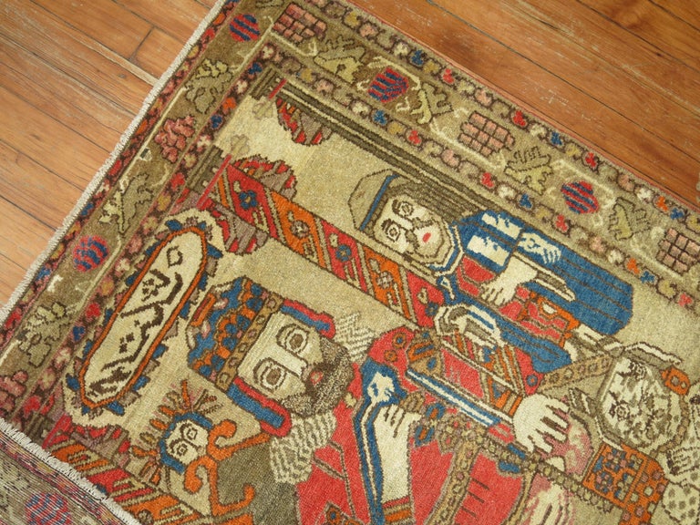 Antique Persian Pictorial Rug at 1stDibs