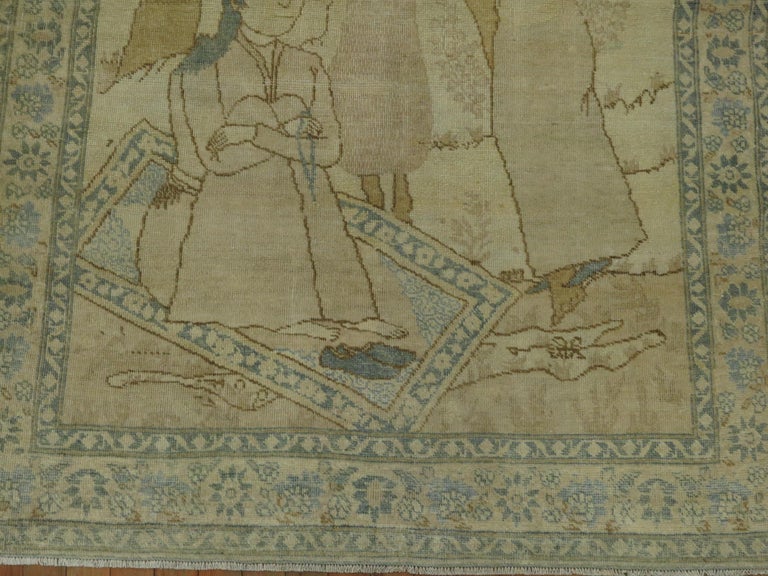 Antique Persian Pictorial Rug For Sale at 1stDibs