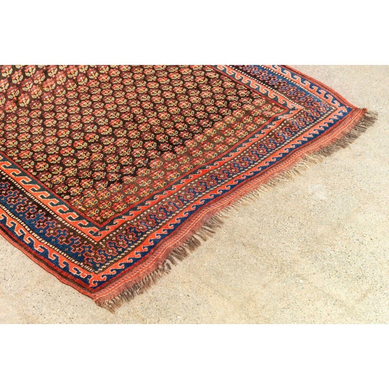 Antique Persian Pink and Red Wool Floor Rug, Late 1800s For Sale at 1stDibs