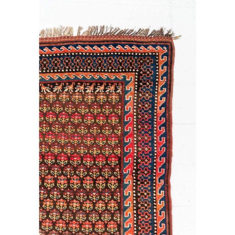 Antique Persian Pink and Red Wool Floor Rug, Late 1800s For Sale at 1stDibs