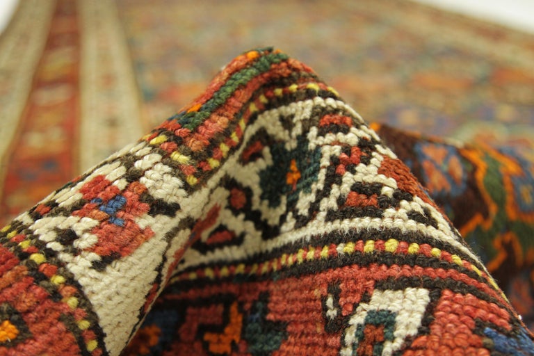 Antique Persian Rug Azerbaijan Design with Vibrant Tribal Patterns ...