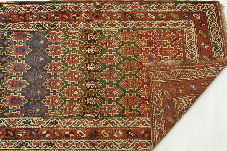 Antique Persian Rug Azerbaijan Design with Vibrant Tribal Patterns ...