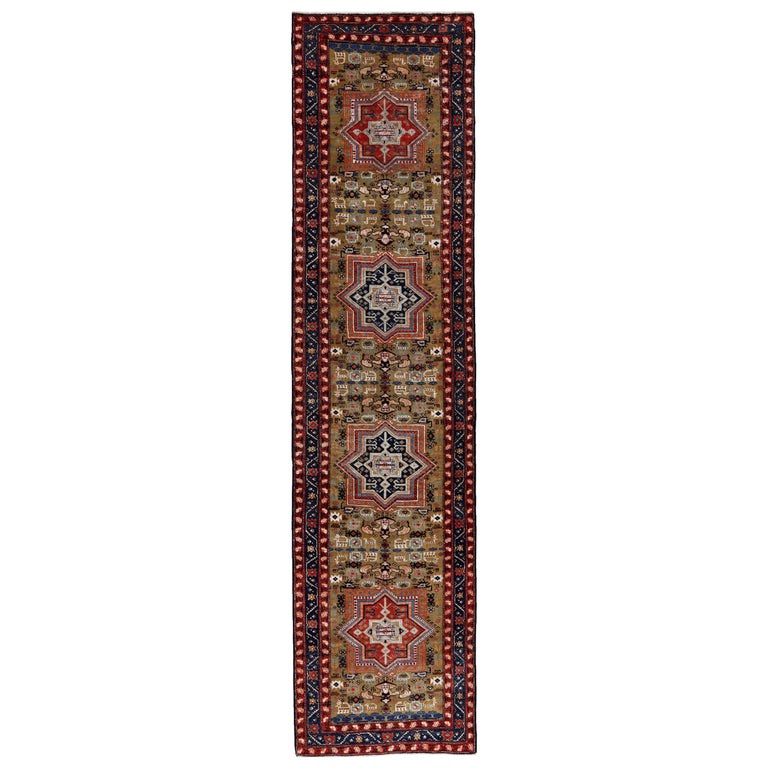 Antique Persian Runner Rug Azerbaijan Design For Sale at 1stDibs