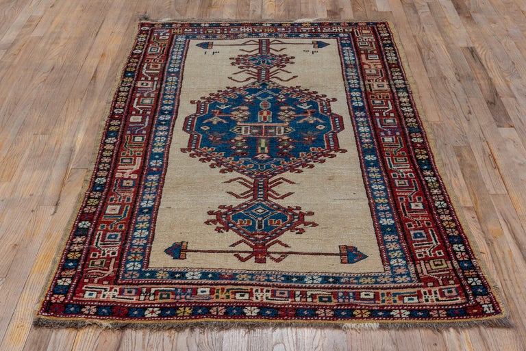 Antique Persian Sarab Area Rug, Blue Borders, circa 1934 For Sale at ...