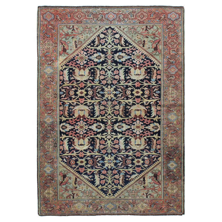 Antique Persian Sarouk Rug, circa 1900 4'6 x 7'7 For Sale at 1stDibs