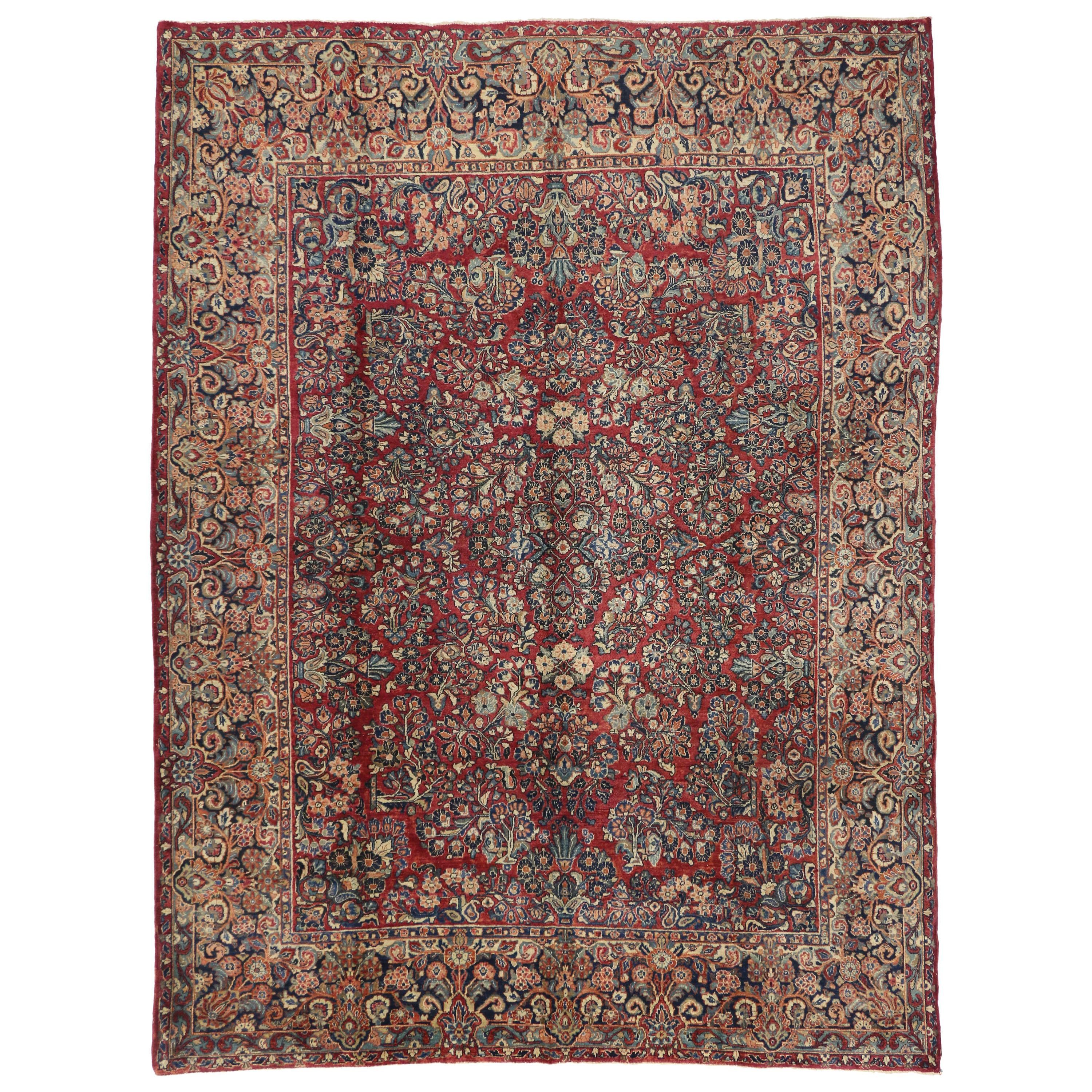 Round Antique French Art Deco Rug by Leleu at 1stDibs