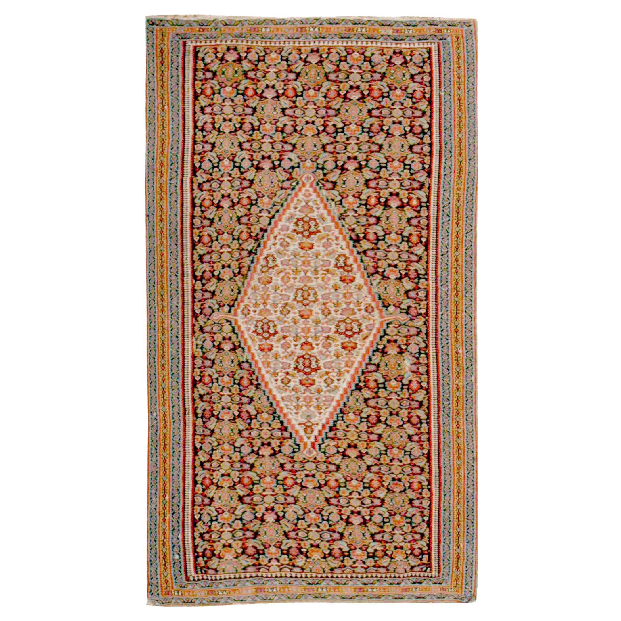 Antique Persian Senneh Rug, circa 1900 For Sale at 1stDibs