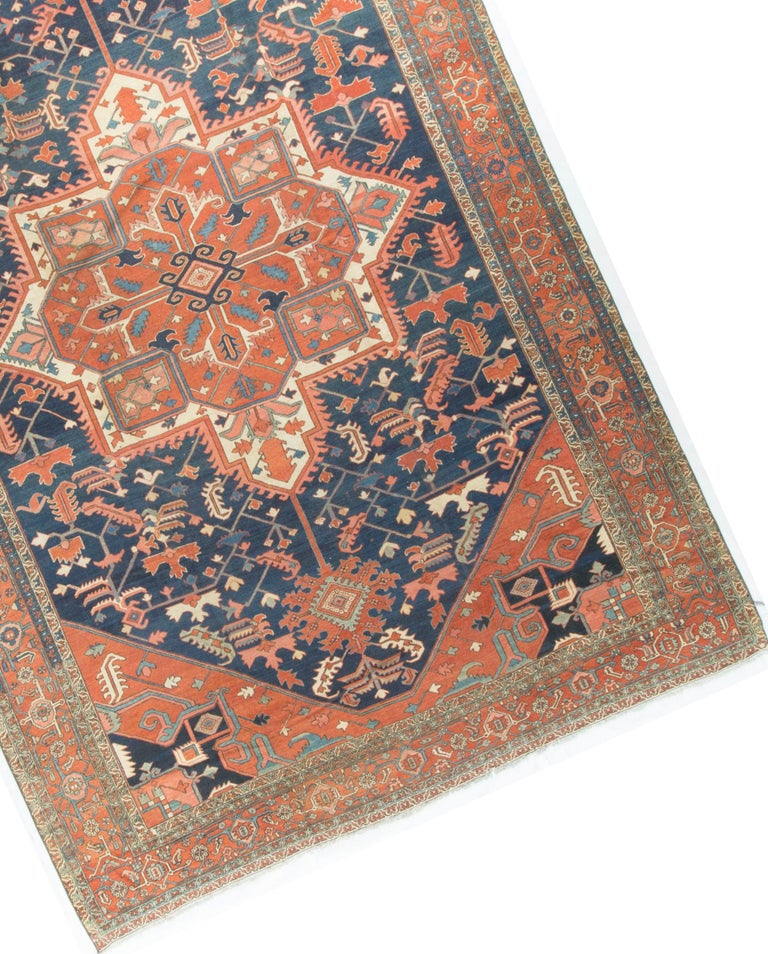Antique Persian Serapi Heriz Rug, circa 1900 For Sale at 1stDibs