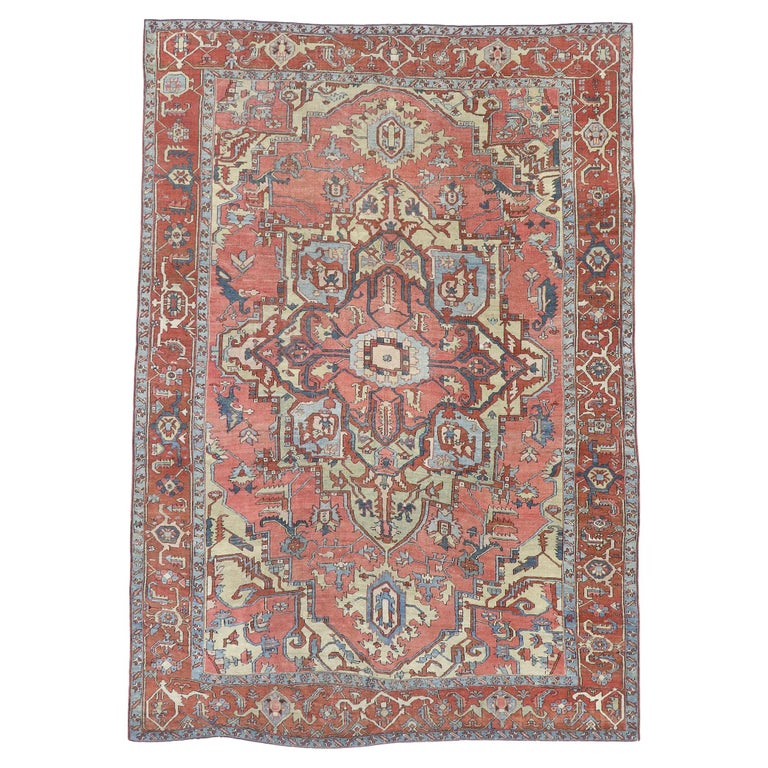 Antique Persian Serapi Rug For Sale at 1stDibs