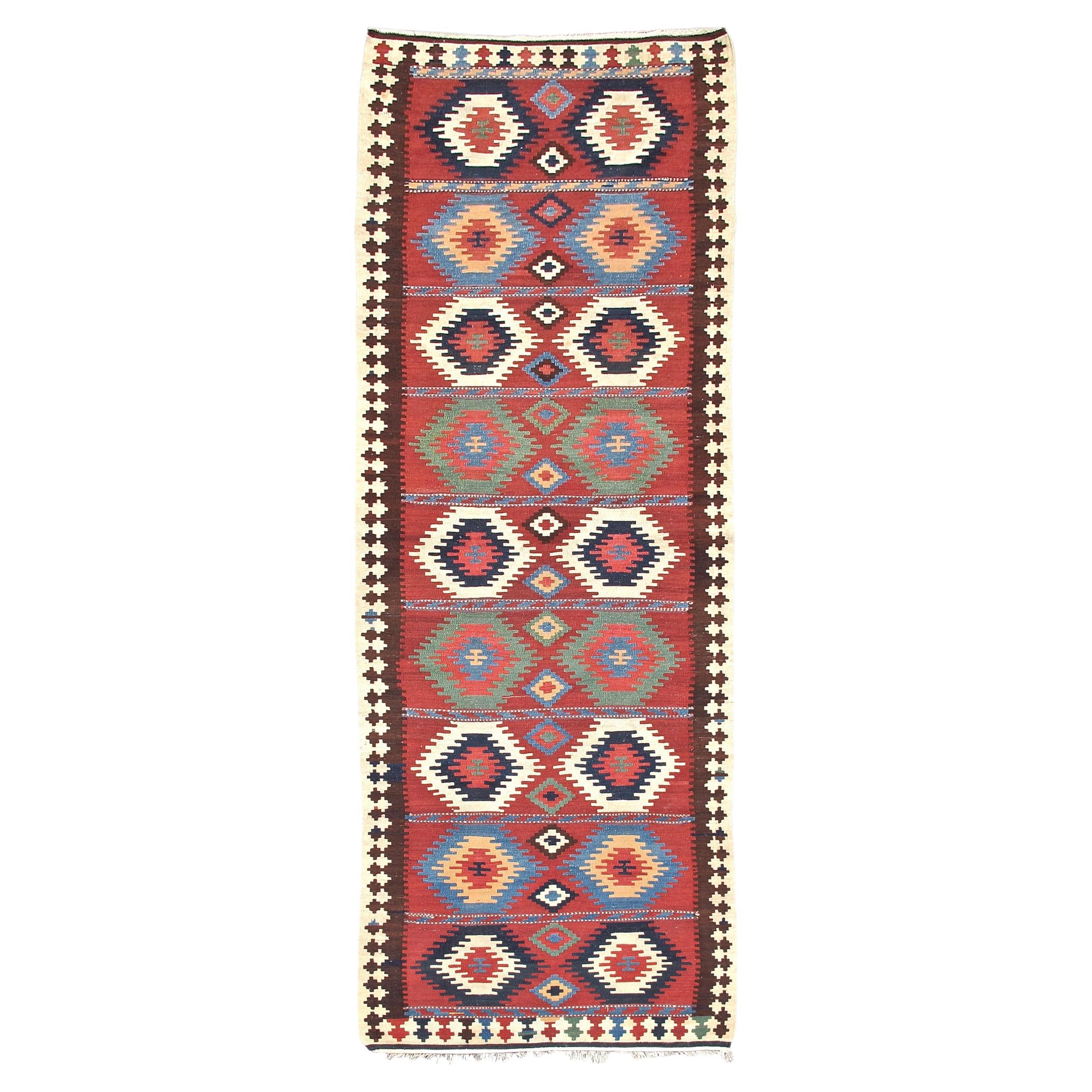 Antique Persian Veramin Kilim Rug, c. 1900 For Sale at 1stDibs