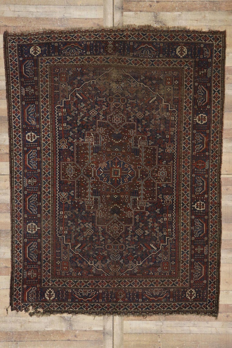 Antique Persian Shiraz Rug For Sale at 1stDibs