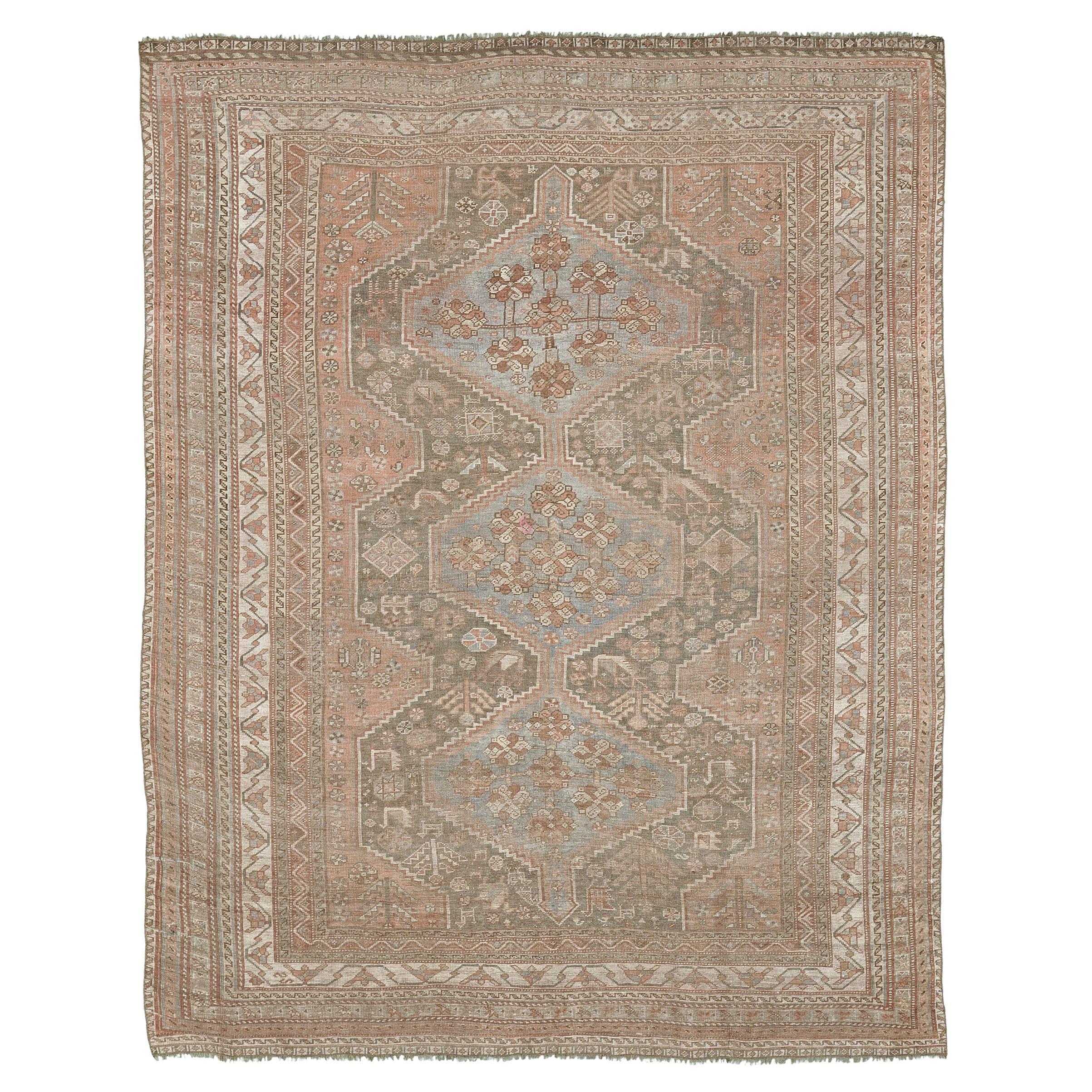 Vintage Persian Shiraz Rug For Sale at 1stDibs
