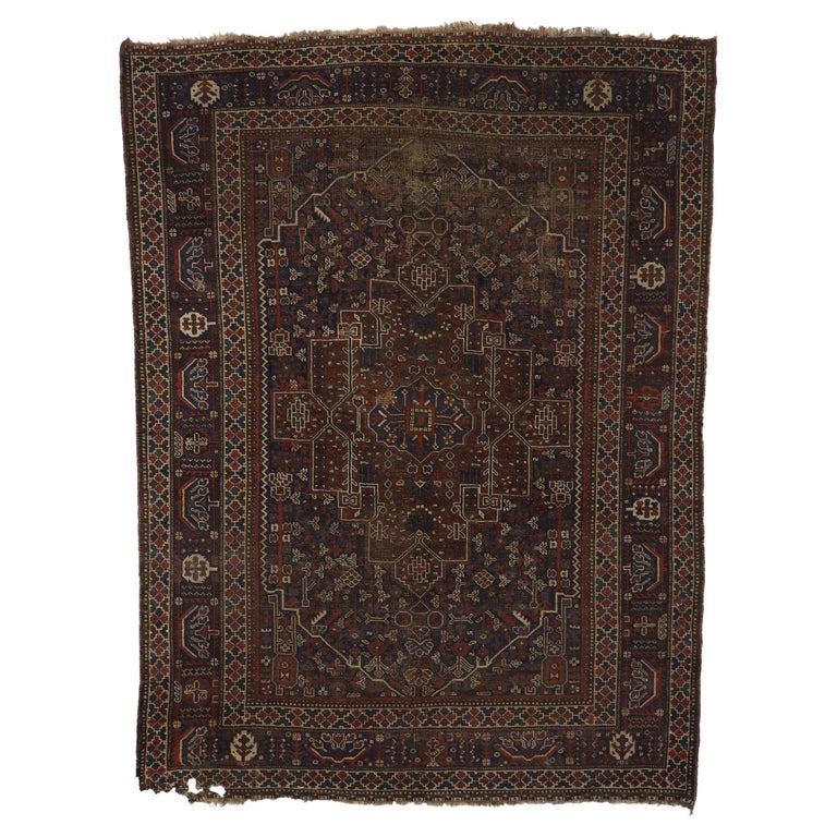 Antique Persian Shiraz Rug For Sale at 1stDibs