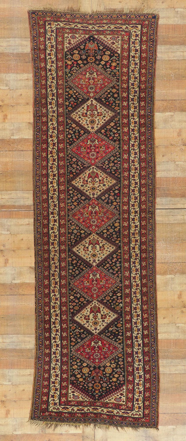 Antique Persian Shiraz Runner For Sale at 1stDibs