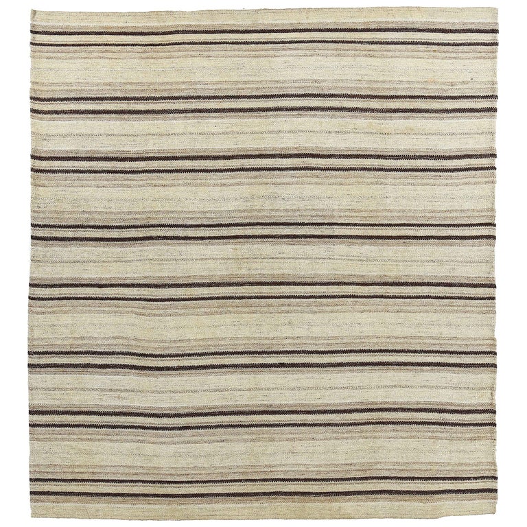 Antique Persian Square Rug Jajim Design at 1stDibs