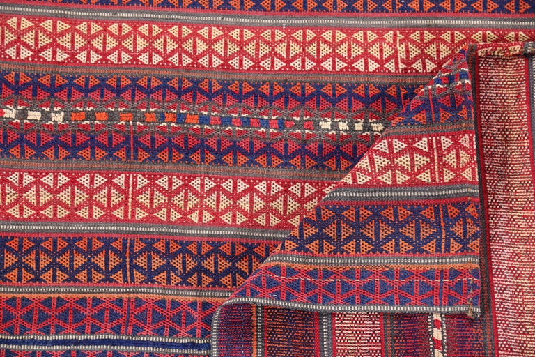 Antique Persian Square Rug Jajim Design For Sale at 1stDibs