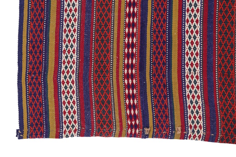 Antique Persian Square Rug Jajim Design For Sale at 1stDibs