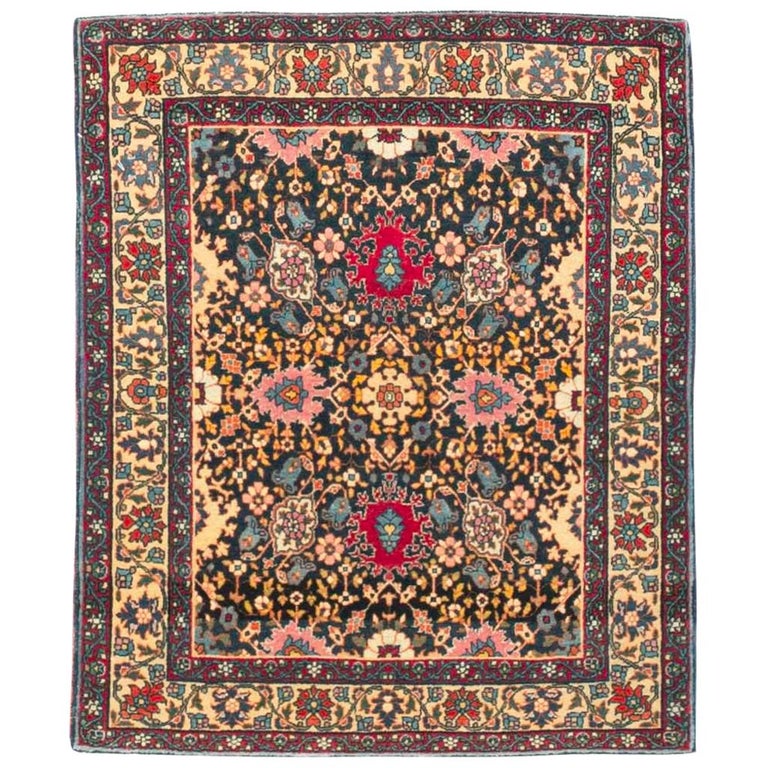 Antique Persian Square Rug Tehran Design For Sale at 1stDibs