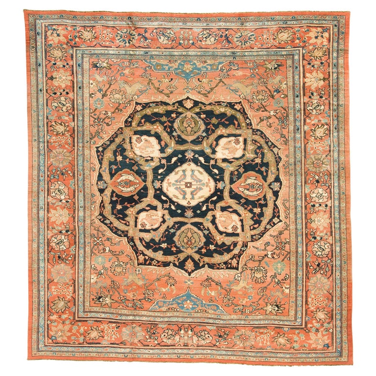 Antique Persian Sultanabad Carpet For Sale at 1stDibs