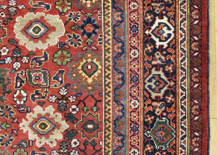 Antique Persian Sultanabad Oriental Carpet, Room Size, with Floral ...