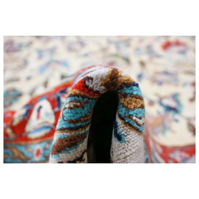 Antique Persian Tabriz 10x14 Gold, Light Taupe, and Red Handmade Area ...