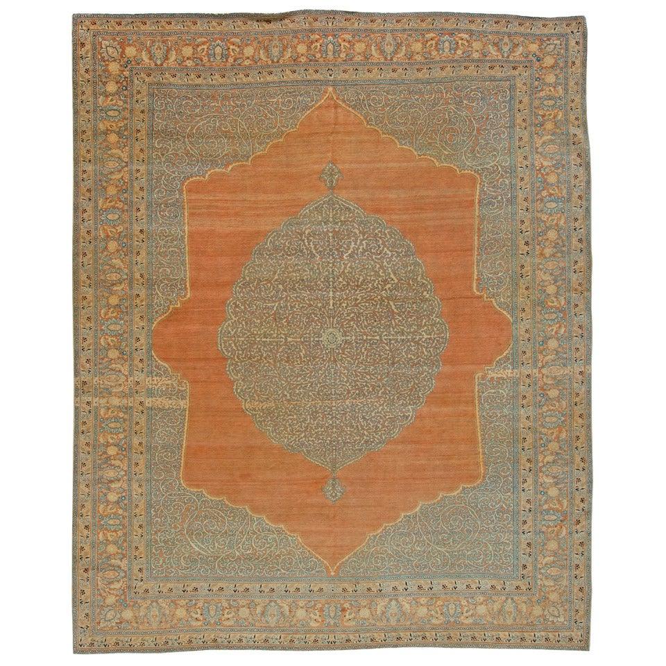 Antique Persian Tabriz Handmade Wool Rug by Doris Leslie Blau For Sale ...
