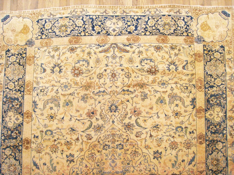 Antique Persian Tabriz Oriental Carpet in Room Size with Central ...