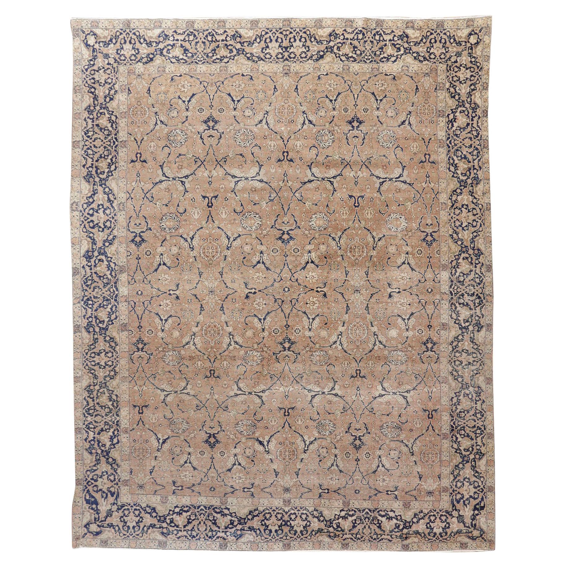 Antique Persian Fine Tabriz Rug, circa 1900 For Sale at 1stDibs