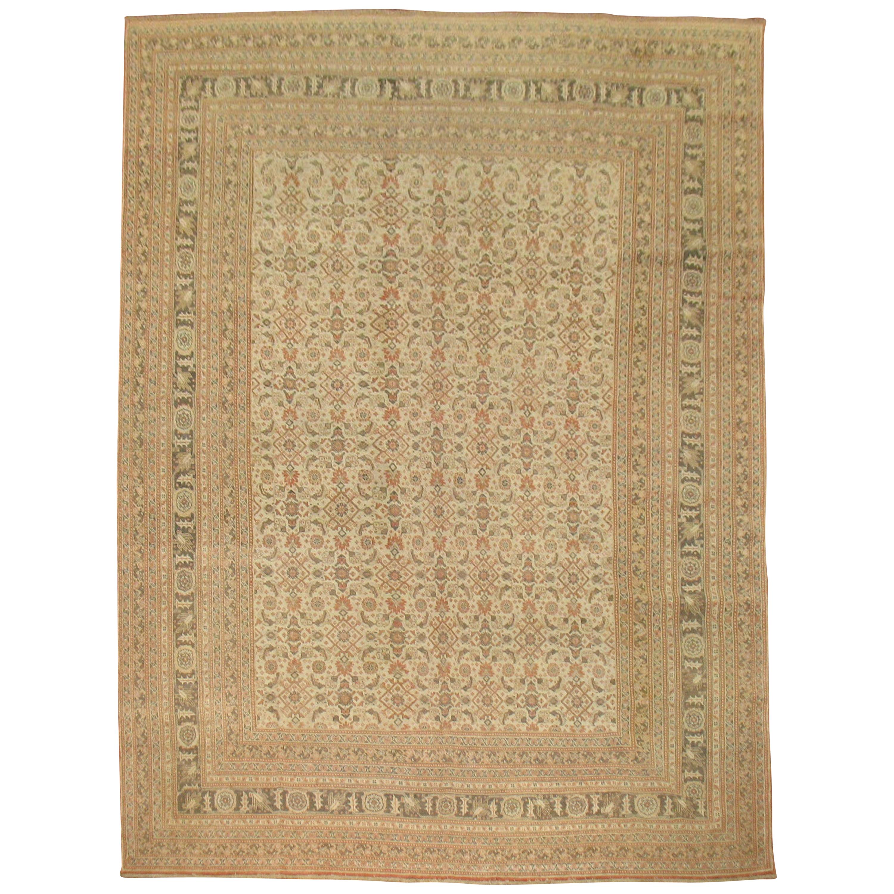 Antique Persian Tabriz Rug For Sale at 1stDibs