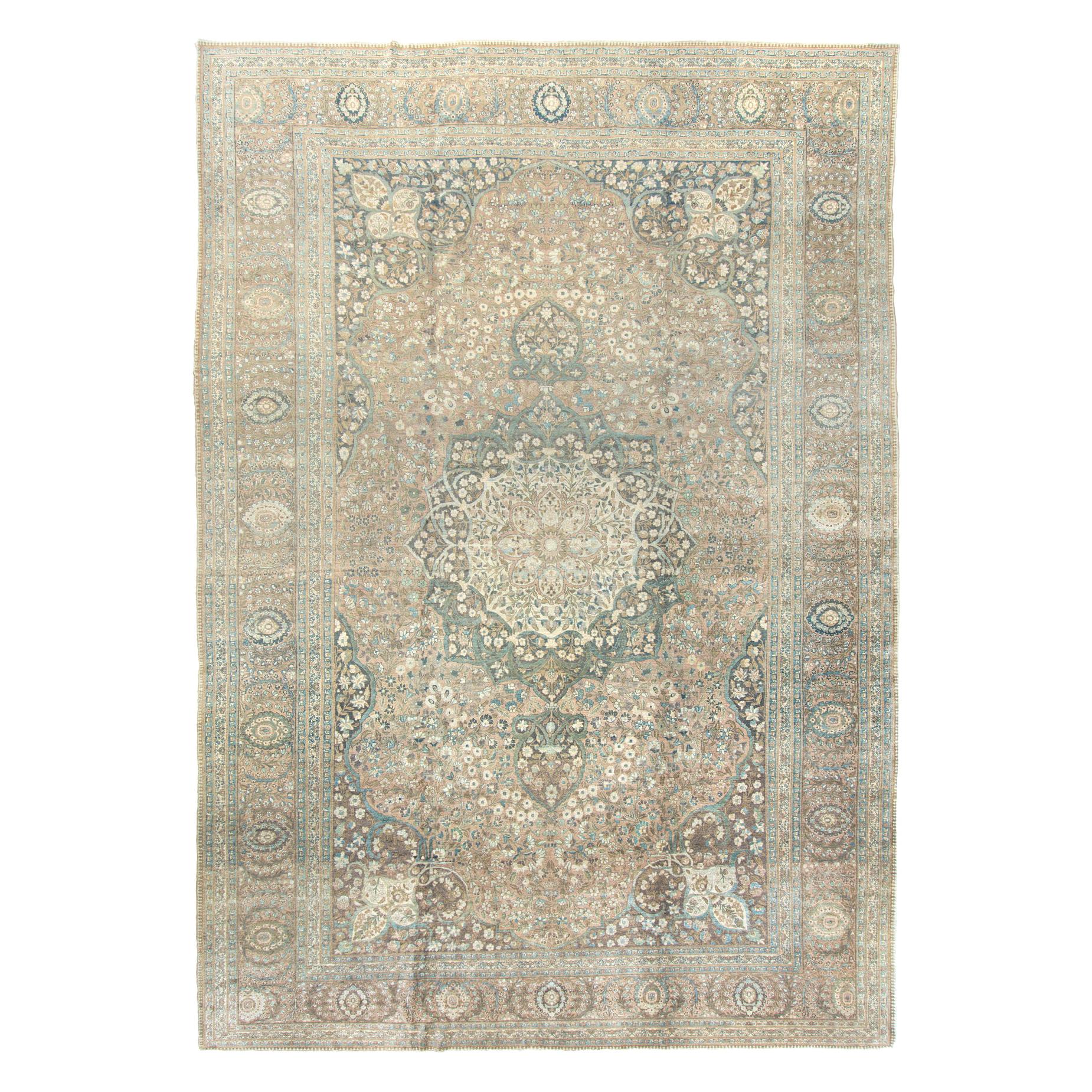 Antique Persian Tabriz Rug For Sale at 1stDibs