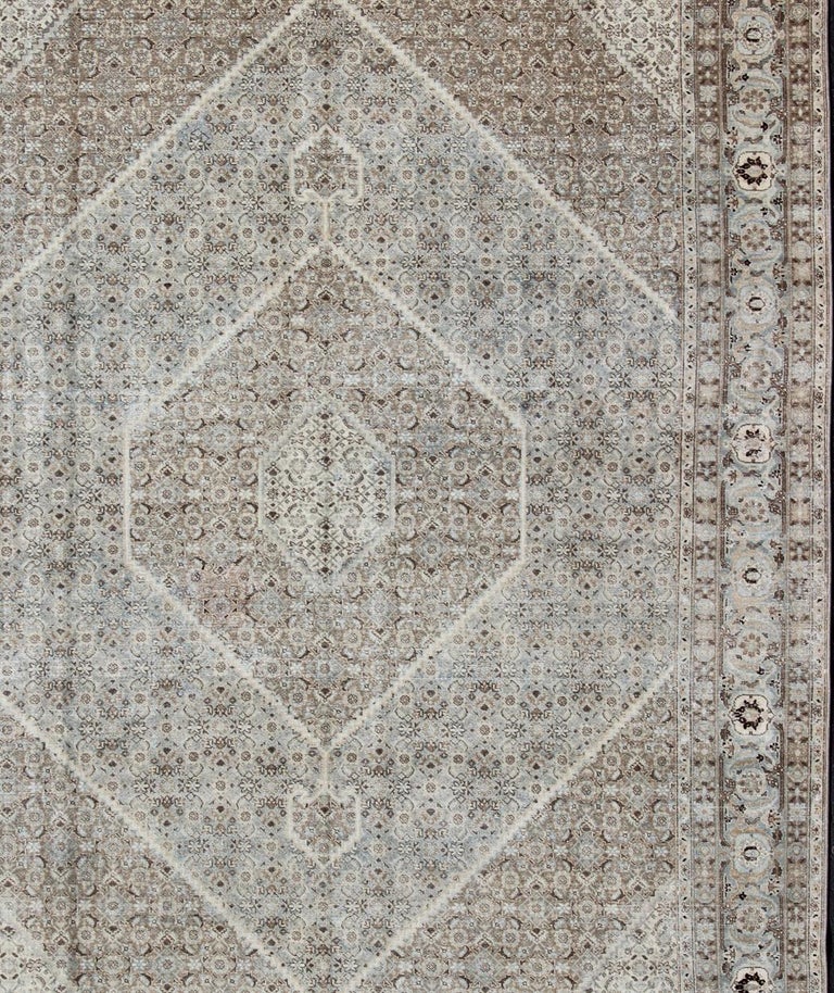 Antique Persian Tabriz Rug with a Geometric Diamond Design For Sale at ...