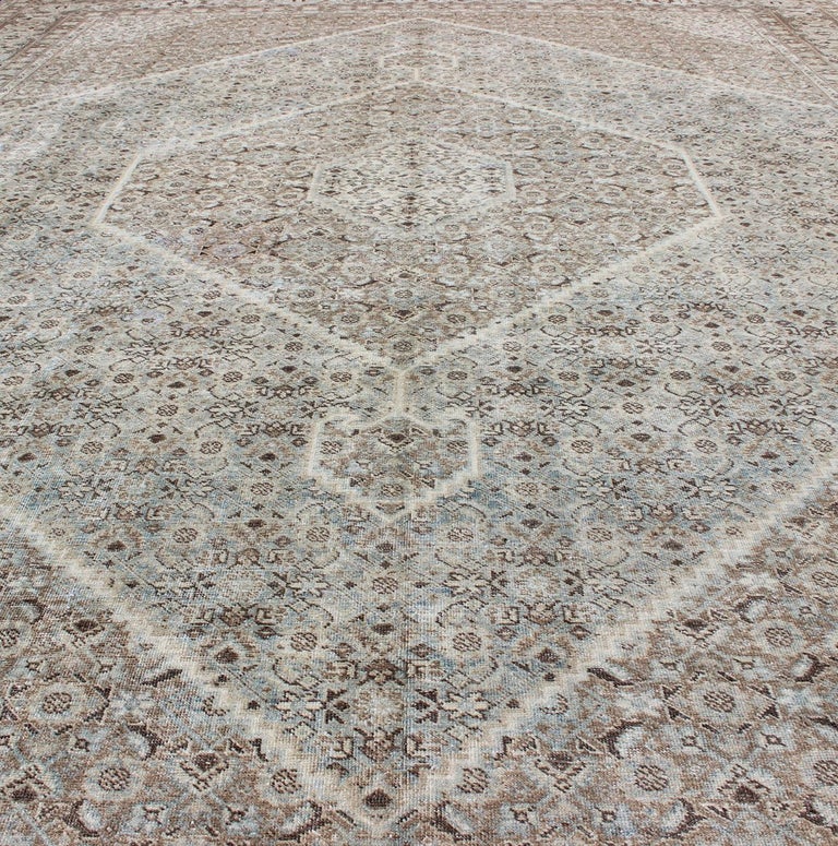 Antique Persian Tabriz Rug with a Geometric Diamond Design For Sale at ...