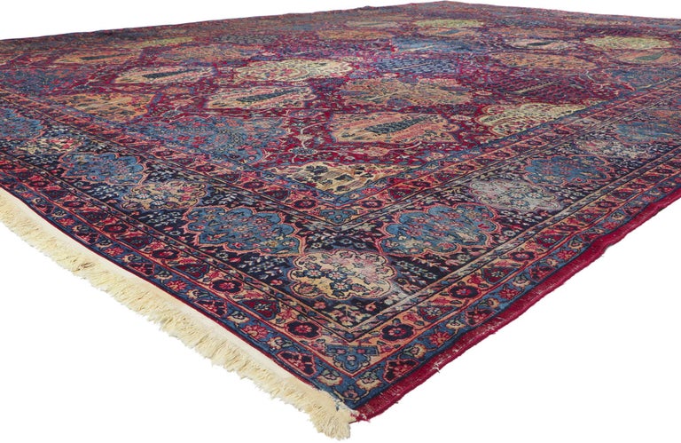 Antique Persian Yazd Rug For Sale at 1stDibs