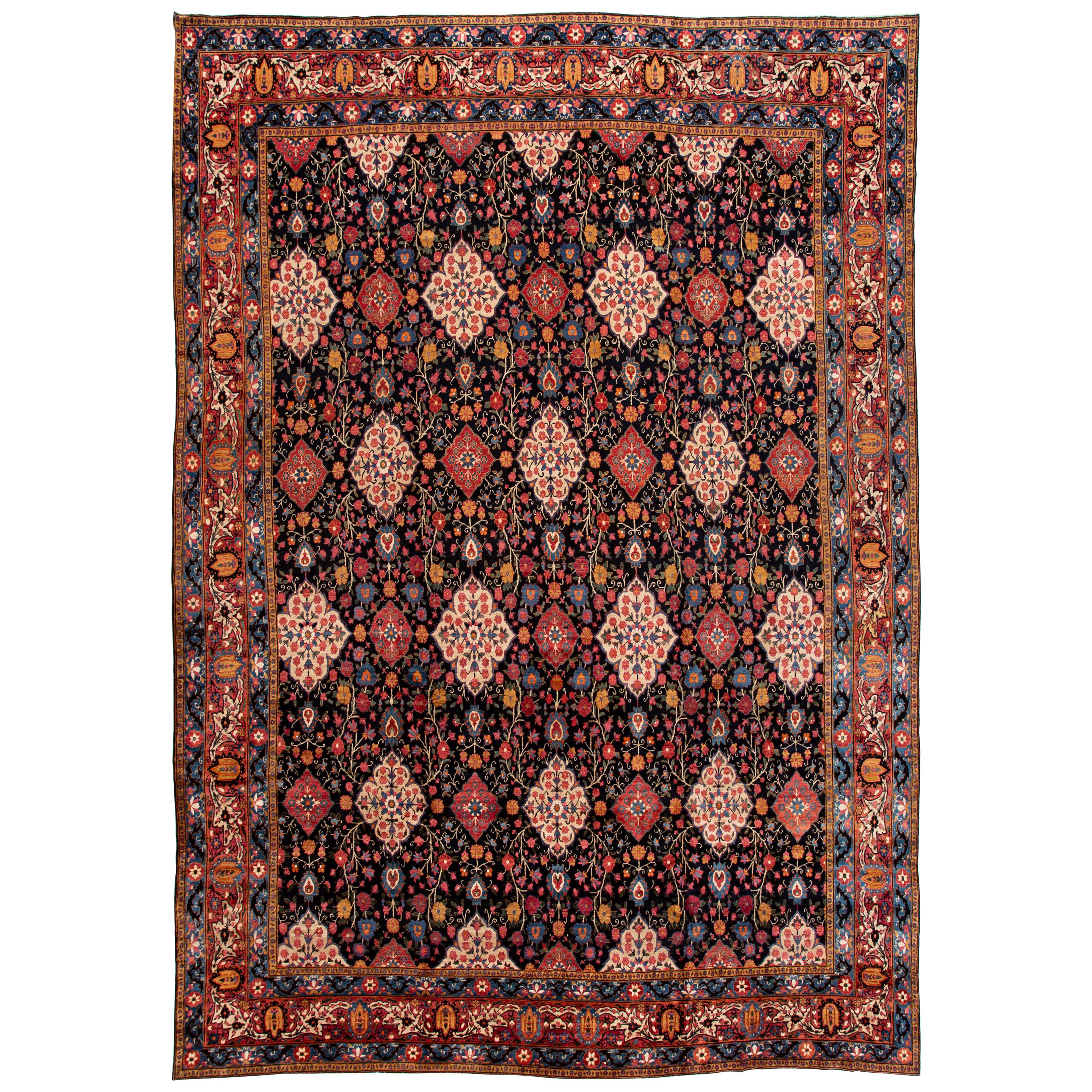 Persian Rug Vintage Kerman Yazd at 1stDibs