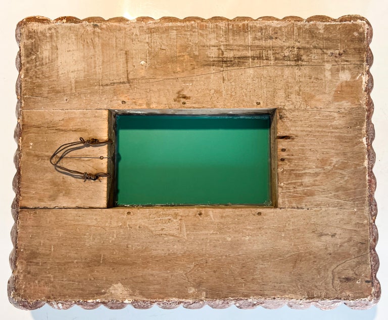 Baroque Colonial Large Rectangular Sunburst Mirror in Hardwood and Gold ...