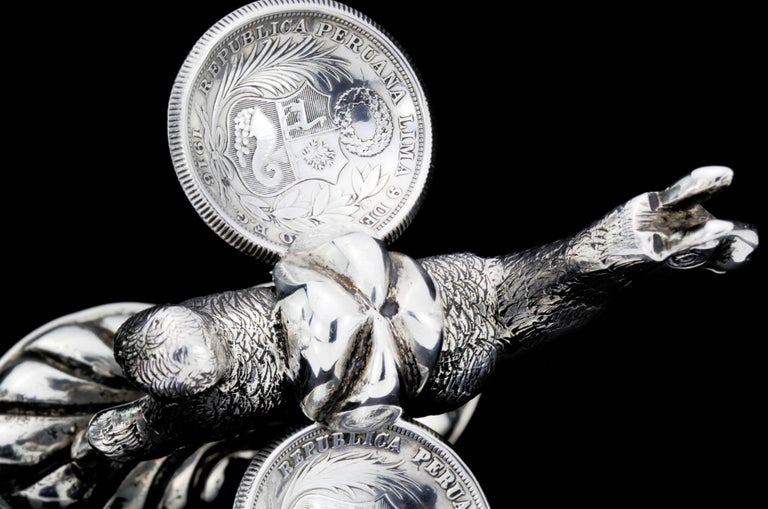 Antique Peruvian Sterling Silver Llamas Salt and Pepper Figurines For ...