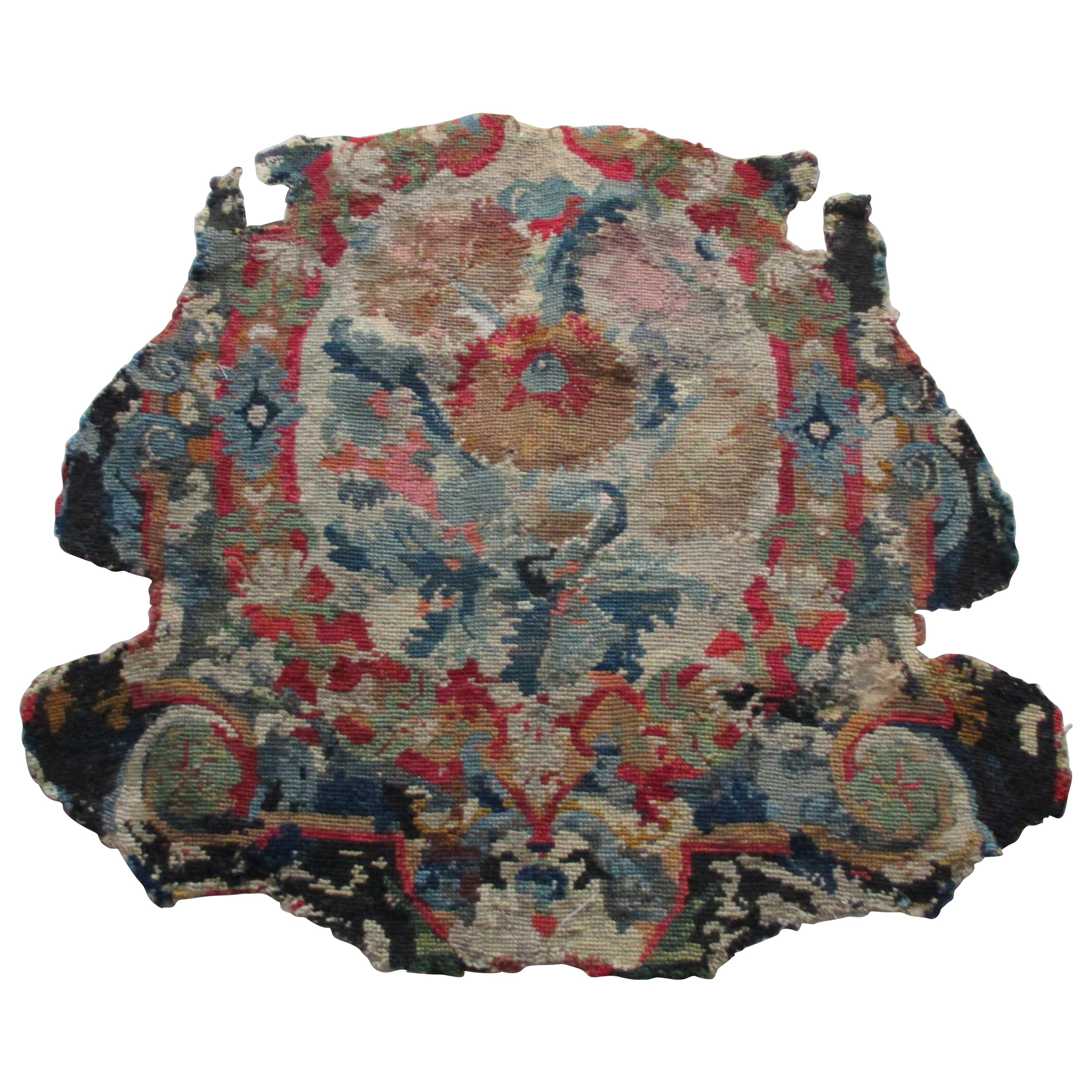 English Framed Petit Point Sampler with Animals and Floral Motifs ...