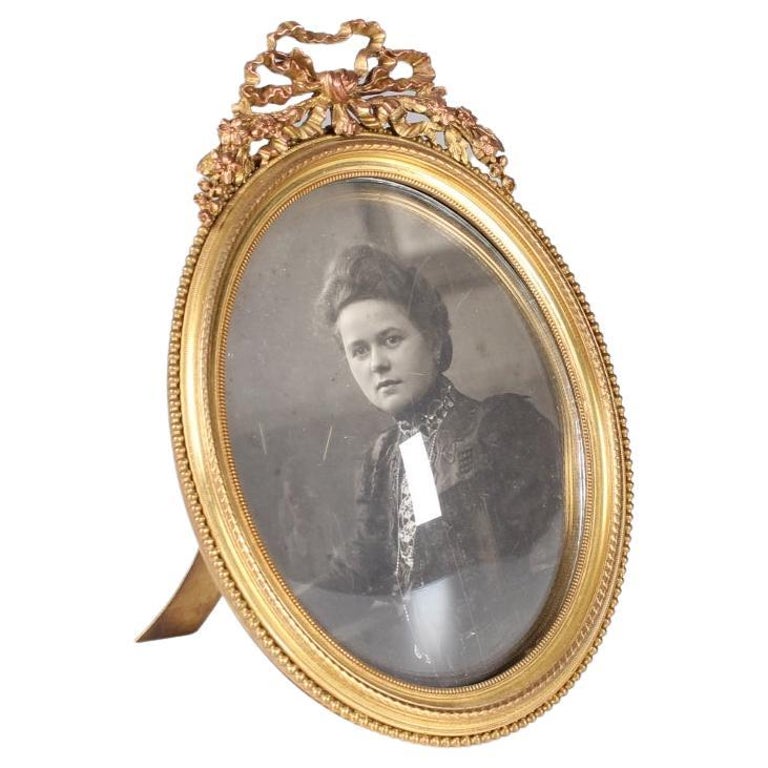 Antique Picture Frame With Antique Photograph, Art Nouveau, Photo Frame ...