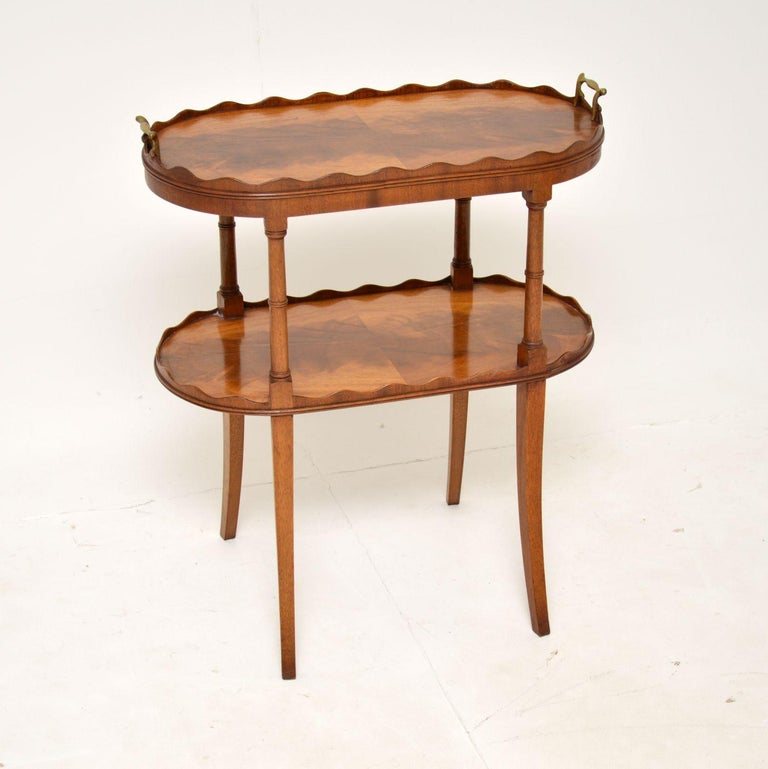 Antique Pie Crust 2 Tiered Side Table at 1stDibs