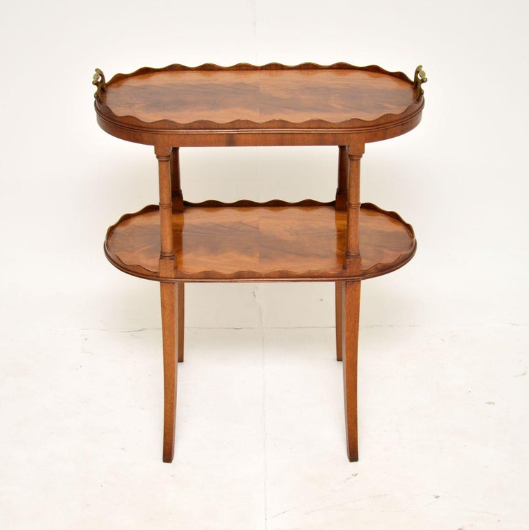 Antique Pie Crust 2 Tiered Side Table at 1stDibs