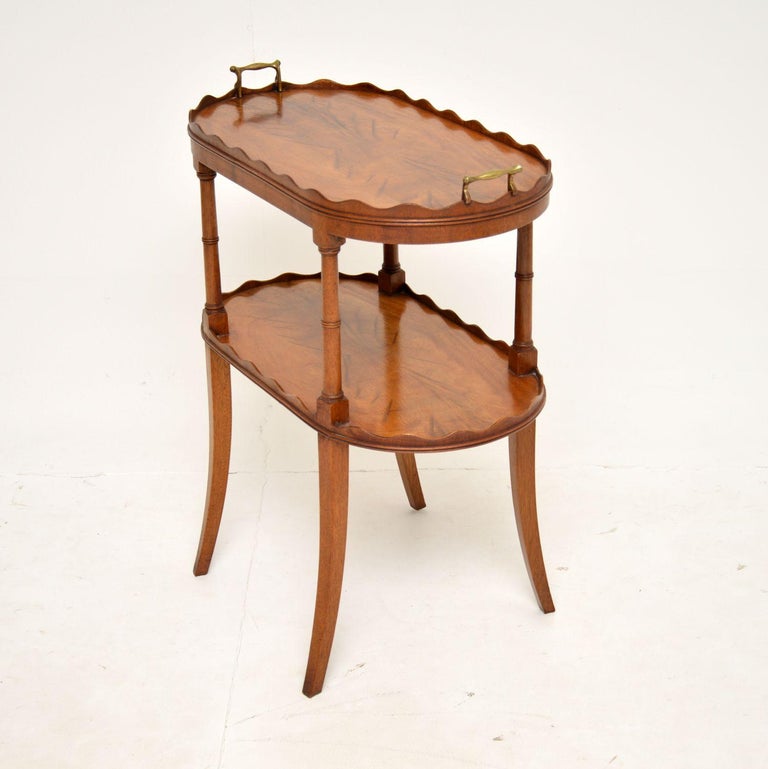 Antique Pie Crust 2 Tiered Side Table at 1stDibs