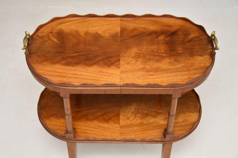 Antique Pie Crust 2 Tiered Side Table at 1stDibs