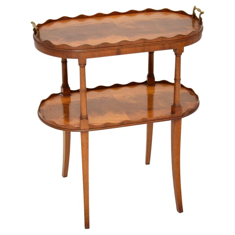 Antique Pie Crust 2 Tiered Side Table at 1stDibs