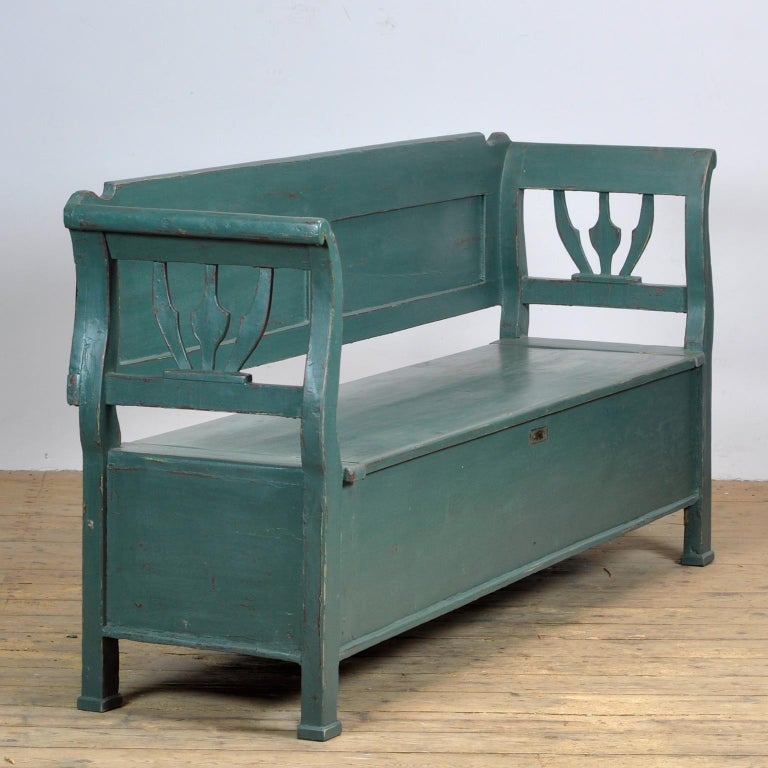 Antique Pine Bench, 1920s For Sale at 1stDibs