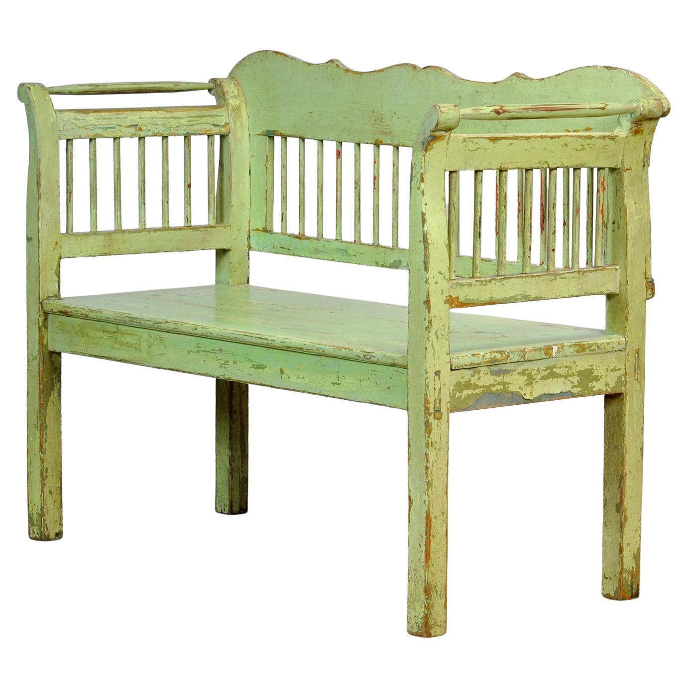 Extra Large Americana School House Oak Bench, 1920s at 1stDibs