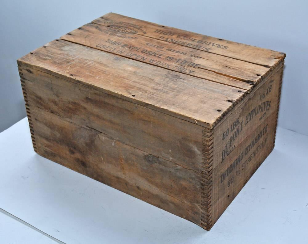 Antique Pine Box Made by Du Pont for Explosives at 1stDibs | dupont ...
