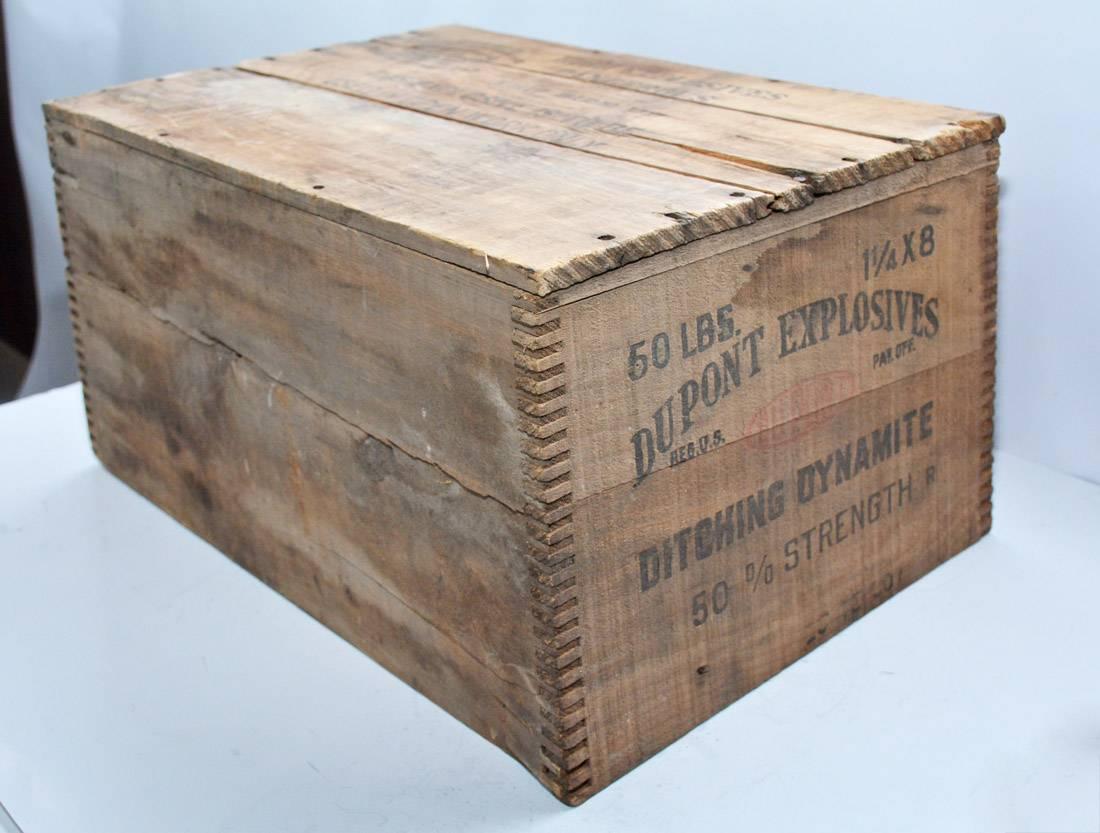 Antique Pine Box Made by Du Pont for Explosives at 1stDibs | dupont ...