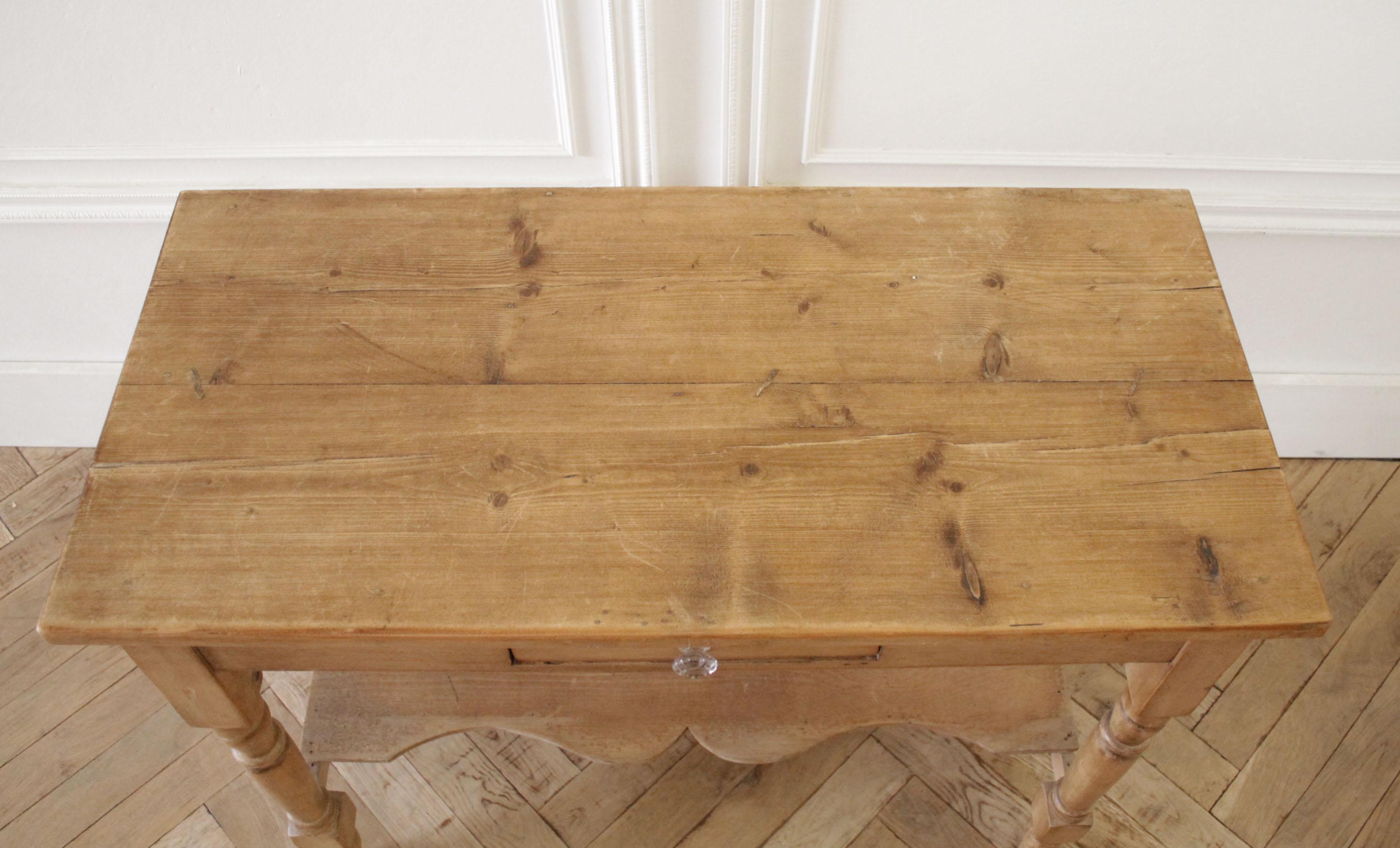 Antique Pine Console Table with Drawer at 1stDibs | vintage pine ...